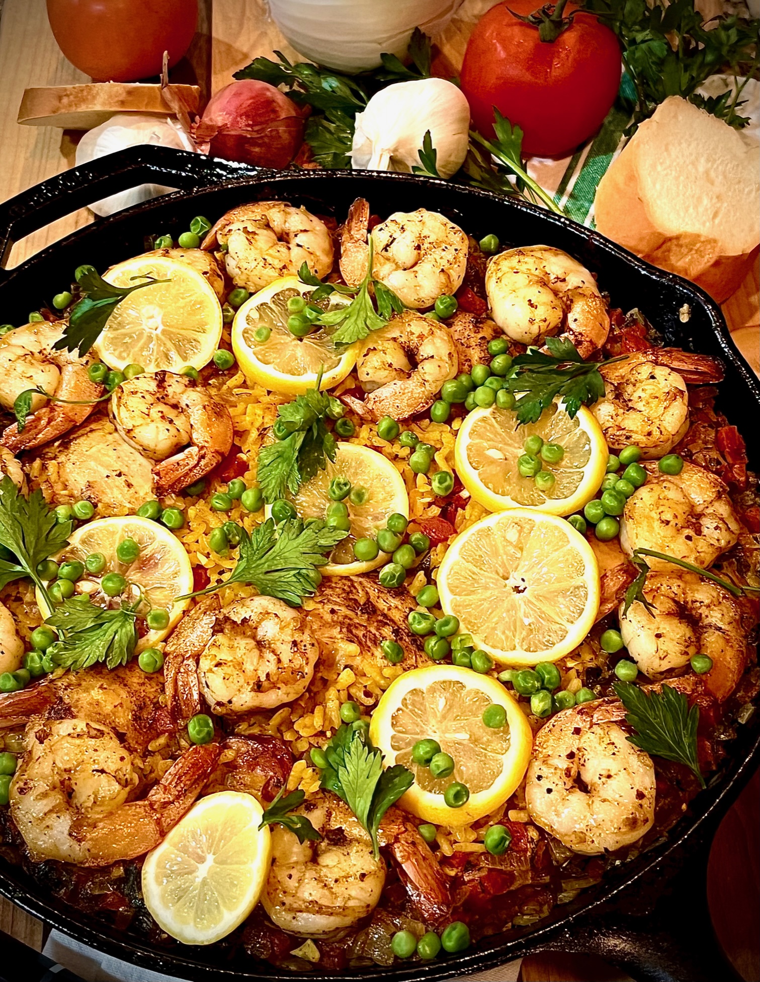 Cast Iron Skillet Paella – The Intrepid Gourmet