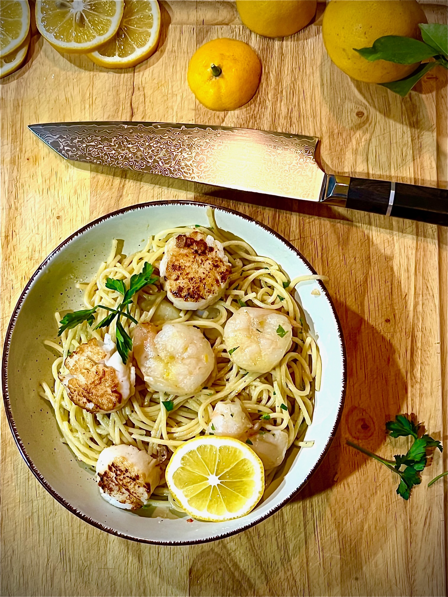 Seafood Pasta with Scallops and Gulf Shrimp – The Intrepid Gourmet
